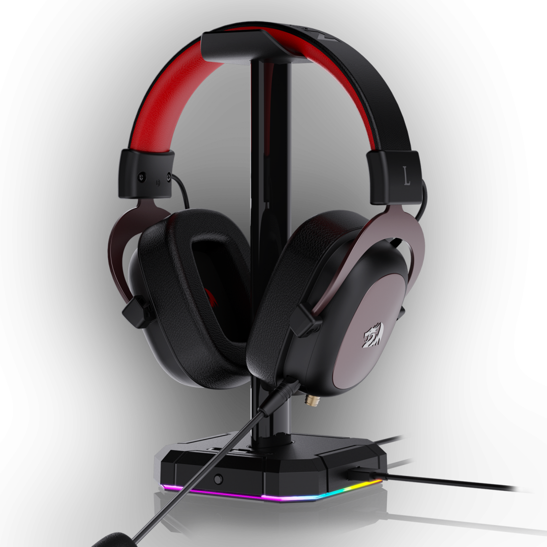 Redragon HA300 Scepter Pro Headset Stand RGB Backlit Gaming Headphone ...