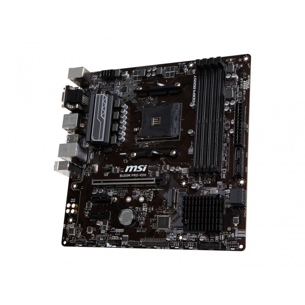 MSI B450M PRO-VDH AM4 AMD B450 SATA 6Gb/s USB 3.1 HDMI AMD Motherboard ...