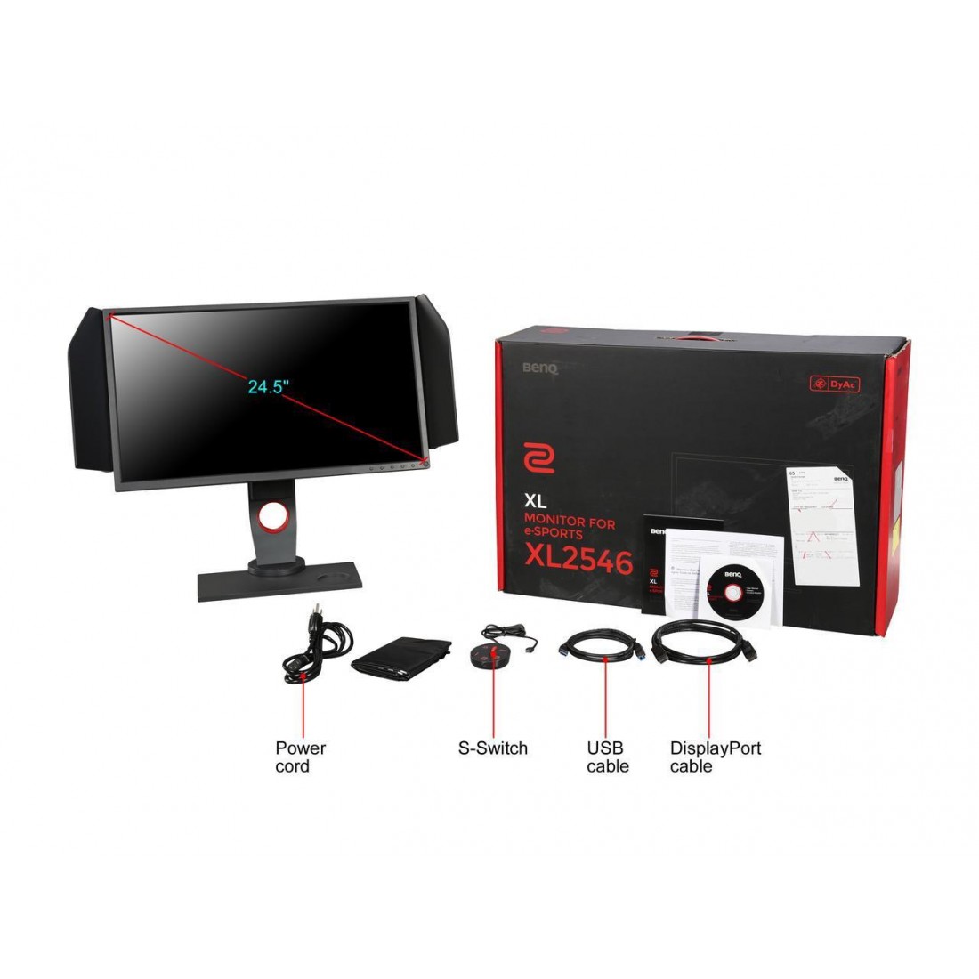 BenQ ZOWIE XL2546 24.5" 1080p 1ms(GTG) 240Hz eSports Gaming Monitor ...