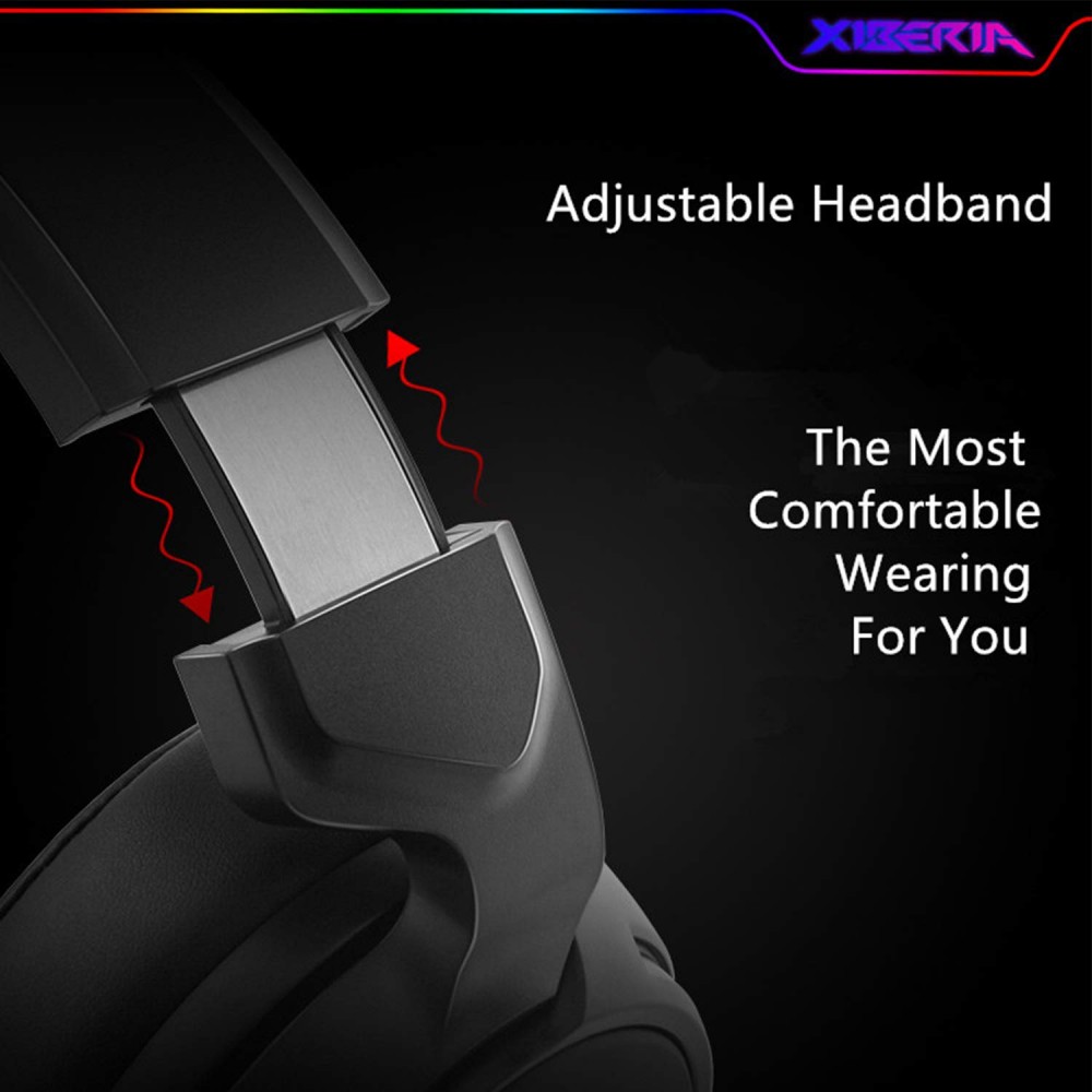 XIBERIA V20 Gaming Headset with USB Port and 7.1 Surround Sound, LED ...