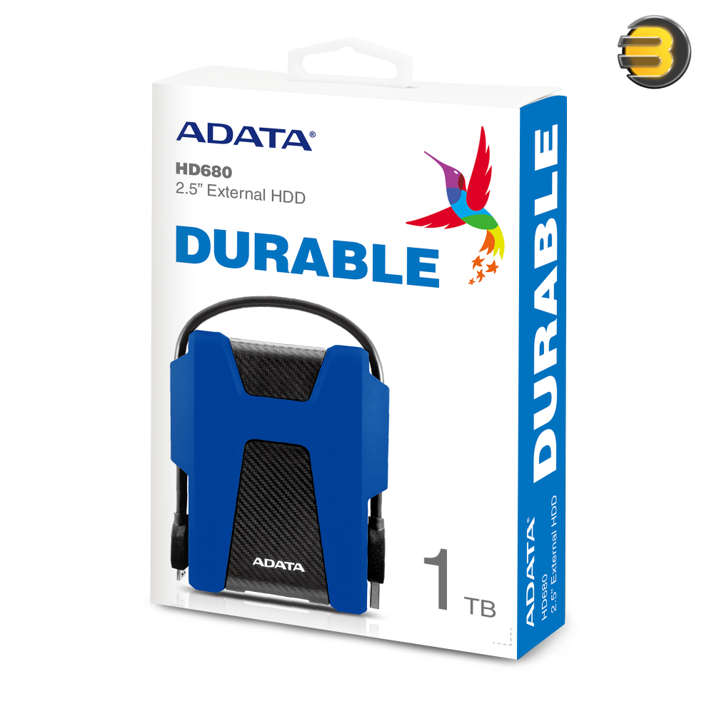 ADATA HD680 1TB External Hard Drive Blue-