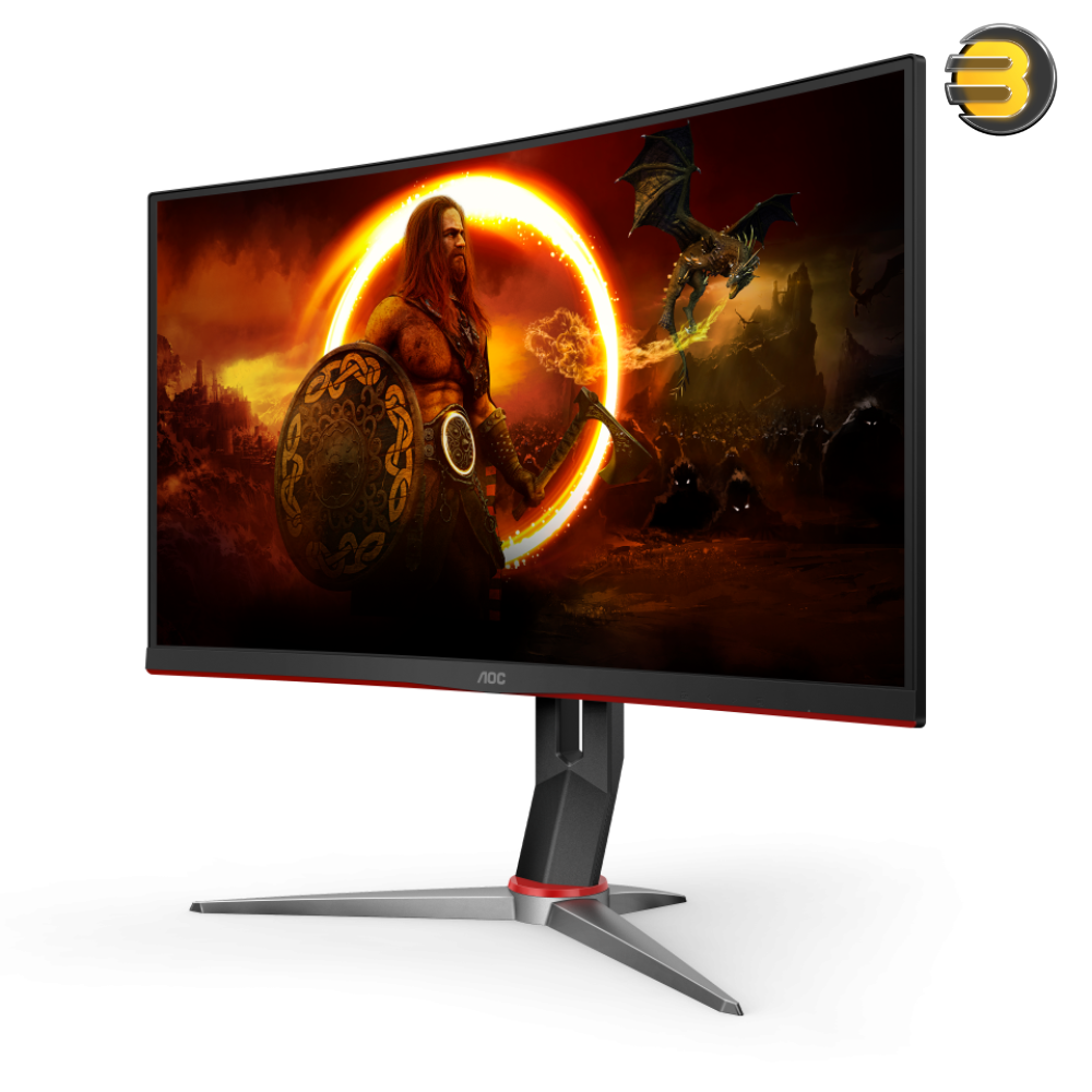 AOC C27G2Z 27 Curved Frameless Ultra-Fast Gaming Monitor, FHD 1080p, 0 ...