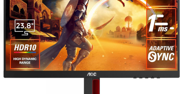 AOC 24G4 24 Gaming Monitor, Fast IPS, FHD 1920×1080 Display,180Hz, 1ms ...