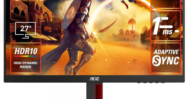 AOC 27G4 27 Gaming Monitor, Fast IPS, FHD 1920×1080 Display, 180Hz, 1ms ...