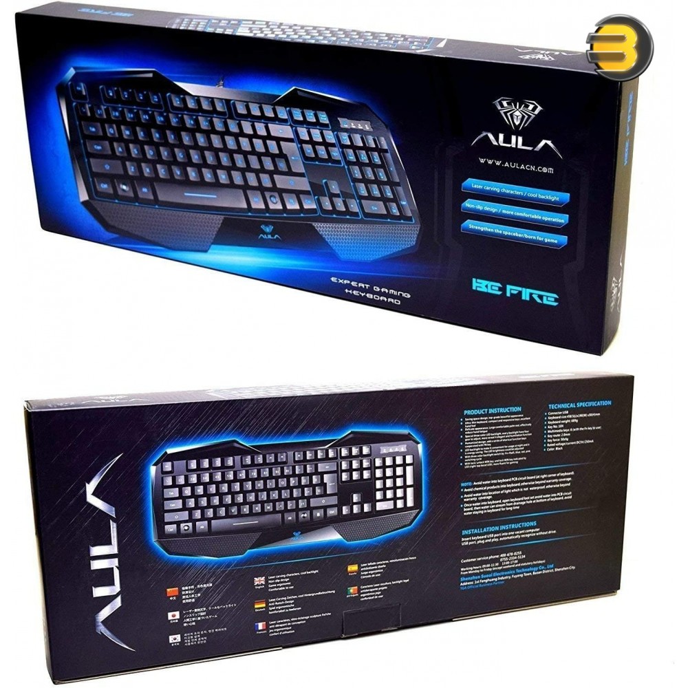 AULA Catalyst Gaming Keyboard, Ergonomic Keyboard Multimedia keys ...