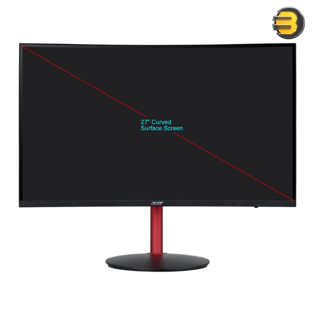 ACER 27 Nitro XZ2 Curved Gaming Monitor - XZ272 V - 27 FHD (1920x1080 ...