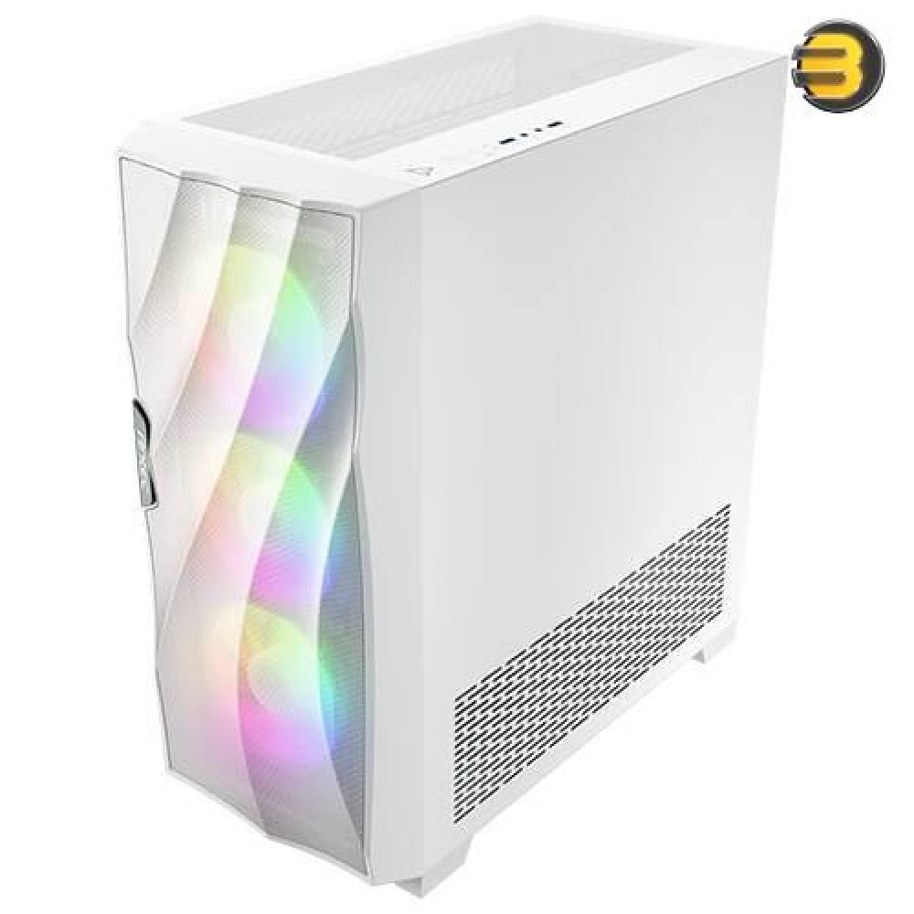 Antec DF700 Flux, Mid Tower White, ATX Gaming Case, Tempered Glass Side ...