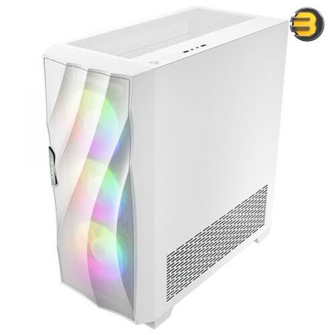 Antec DF700 Flux, Mid Tower White, ATX Gaming Case, Tempered Glass Side ...