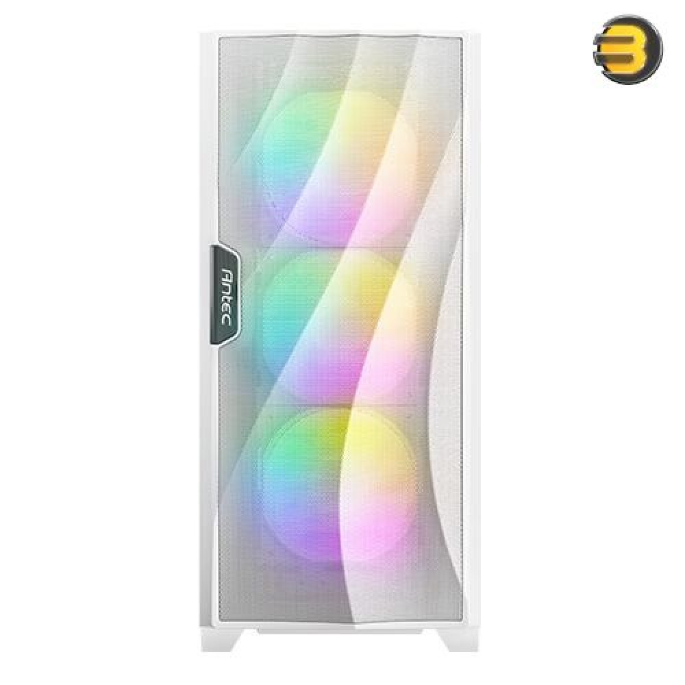 Antec DF700 Flux, Mid Tower White, ATX Gaming Case, Tempered Glass Side ...