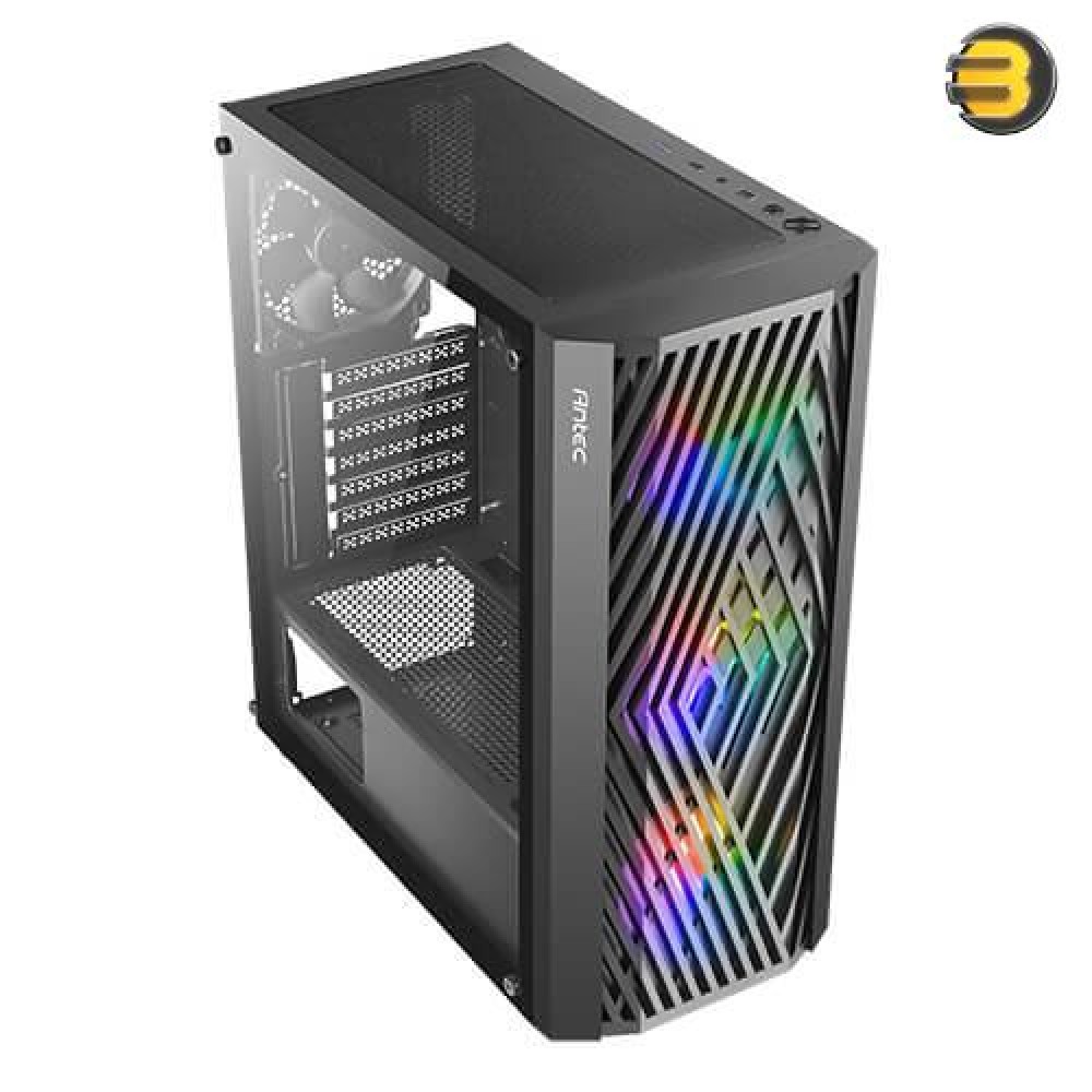 Antec NX291 Mid Tower RGB Gaming Casing 4Fans (3x 120M ARGB) F (1x 120M ...