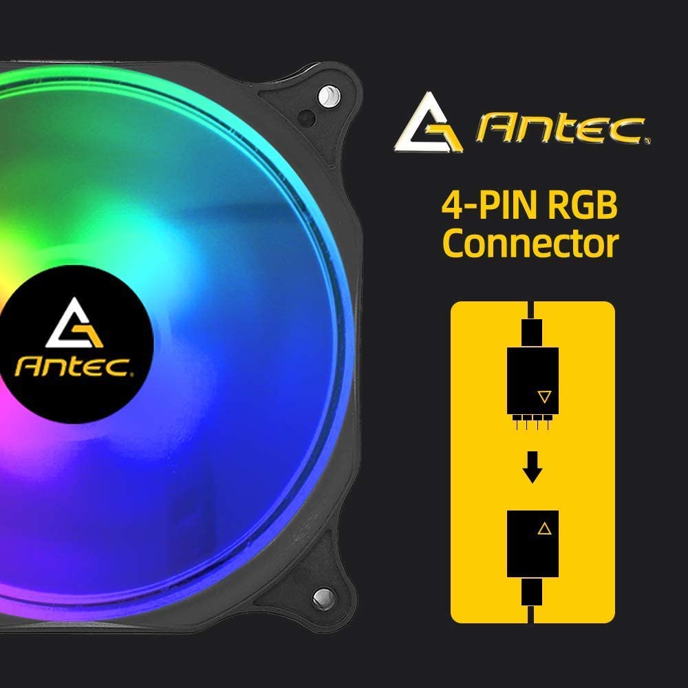 Antec 120mm Case Fan, RGB Case Fan, PC Fan, 4-Pin RGB, F12 Series - F12 ...
