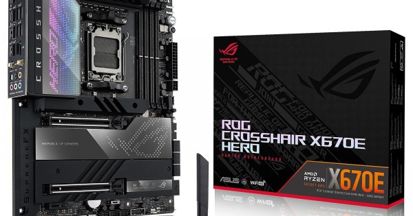 ASUS ROG CROSSHAIR X670E HERO (WiFi 6E) Socket AM5 (LGA 1718) Ryzen ...