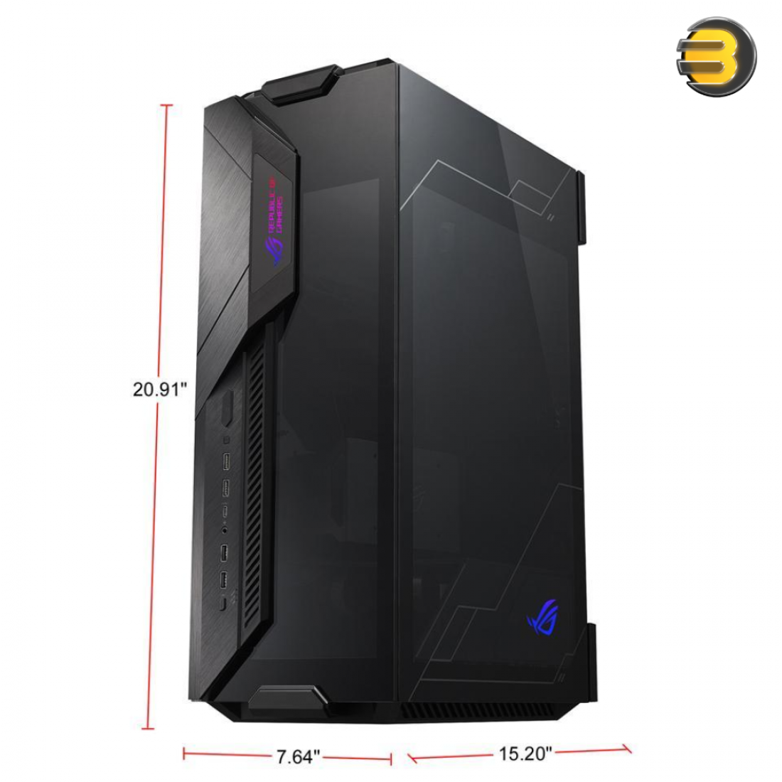 ASUS ROG Z11 Mini-ITX/DTX Mid-Tower PC Gaming Case with Patented 11 ...