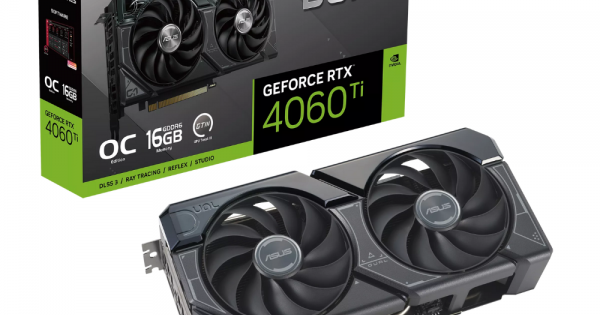 ASUS Dual RTX 4060 Ti OC Edition 16GB GDDR6 — 2x powerful Axial-tech ...