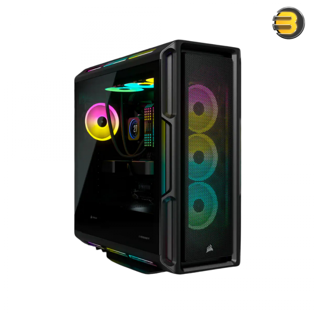 Corsair iCUE 5000T RGB Tempered Glass Mid-Tower ATX PC Case — Black - CC-9011230-WW