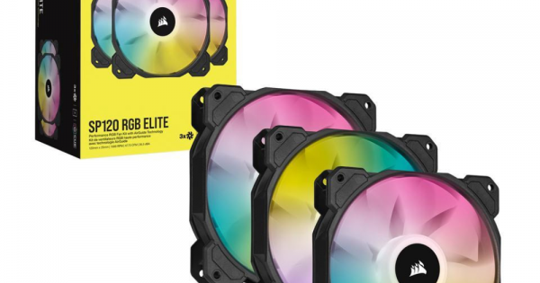 Corsair iCUE SP120 RGB ELITE Performance 120mm PWM Fan — Triple Pack ...