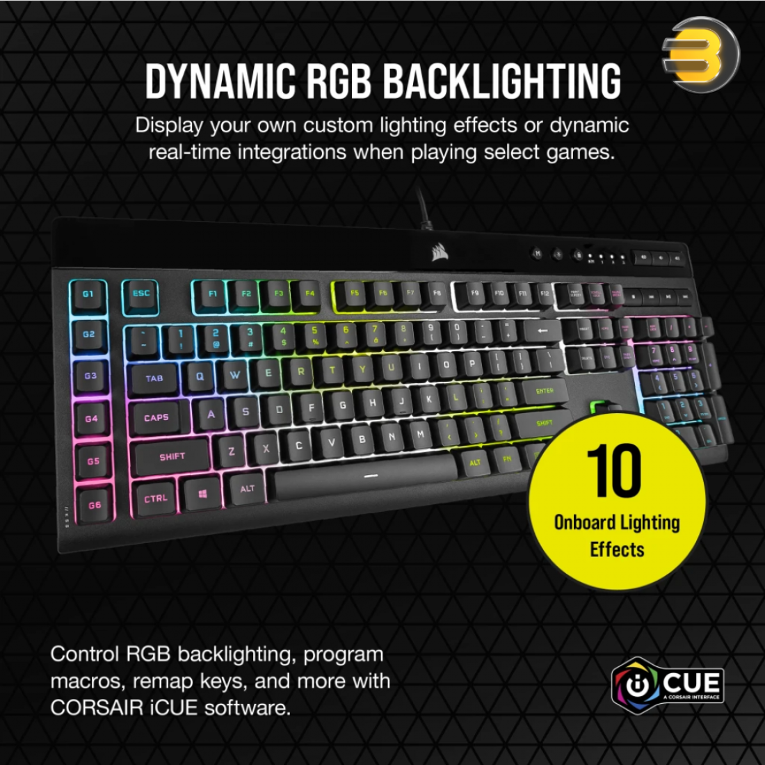 Corsair K55 RGB PRO XT Gaming Keyboard - CH-9226715-NA | ELBADR GROUP
