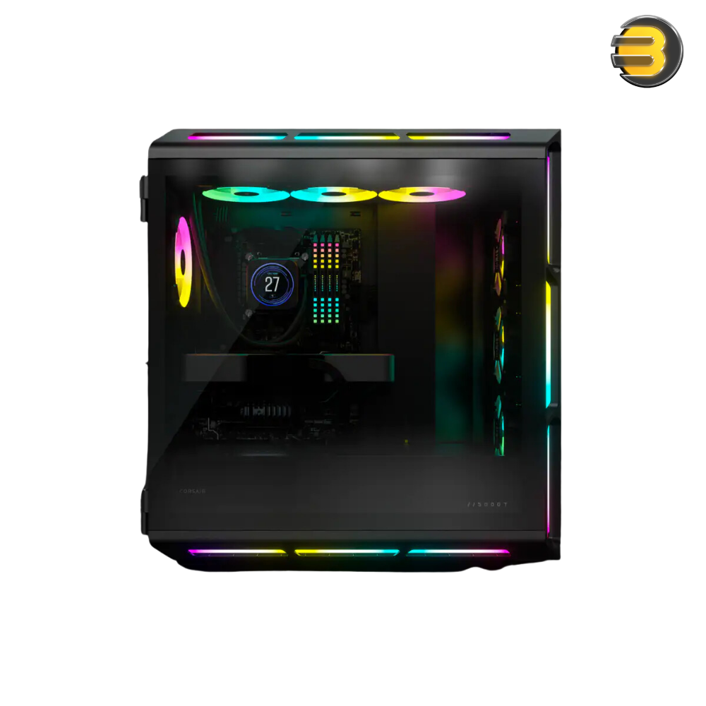 Corsair iCUE 5000T RGB Tempered Glass Mid-Tower ATX PC Case — Black - CC-9011230-WW