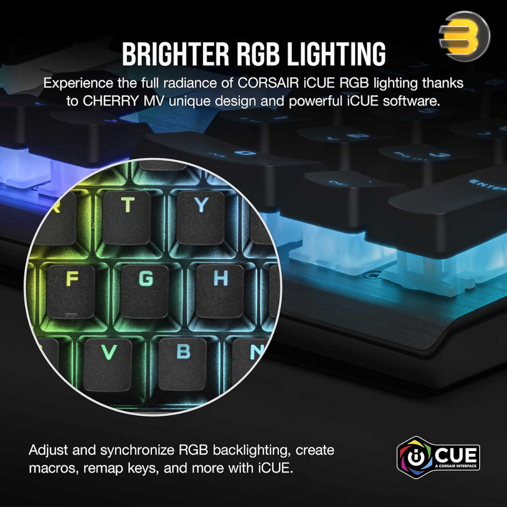 Corsair K60 RGB Pro SE Mechanical Gaming Keyboard — Cherry Mechanical Keyswitches, Durable ...