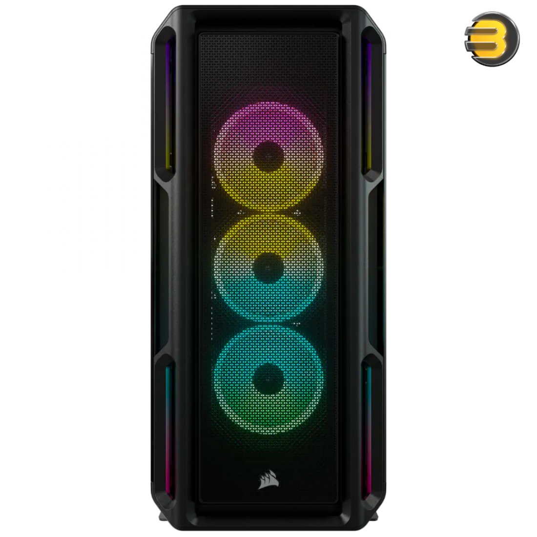 Corsair iCUE 5000T RGB Tempered Glass Mid-Tower ATX PC Case — Black ...
