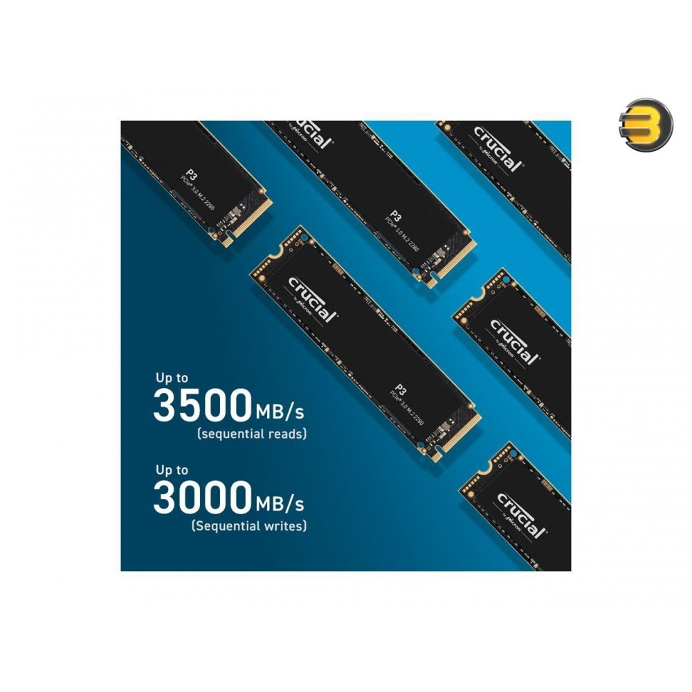 Crucial P3 1TB PCIe 3.0 3D NAND NVMe M.2 SSD, up to 3500MB/s ...