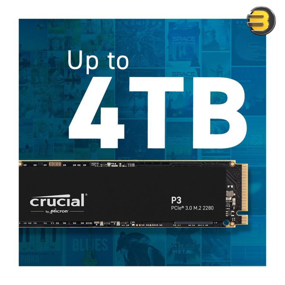 Crucial P3 500GB PCIe 3.0 3D NAND NVMe M.2 SSD, up to 3500MB/s ...
