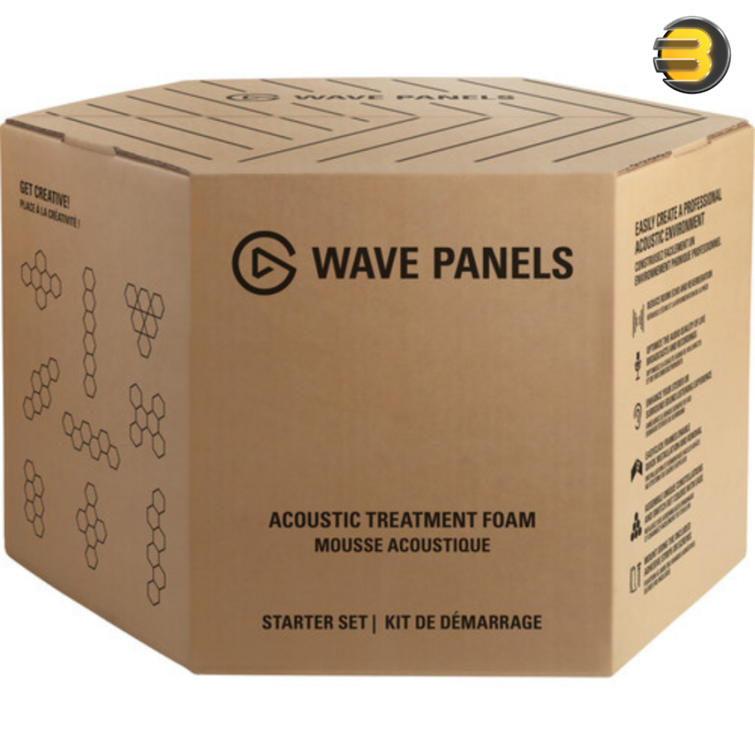 Elgato Wave Panels — 6 acoustic treatment panels, dual density foam ...