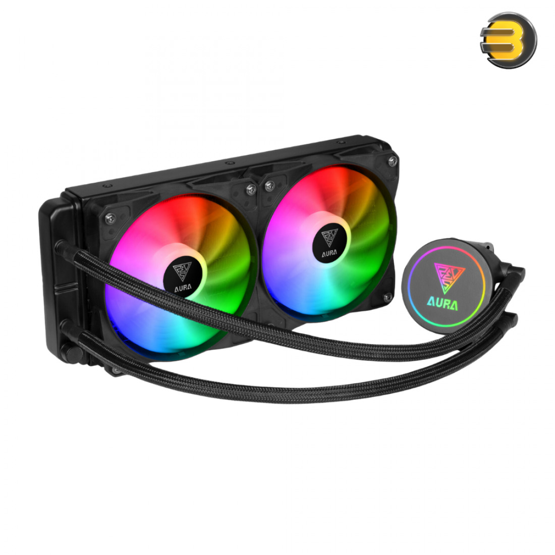 Gamdias Aura GL240 — Liquid CPU Cooler, RGB Stream Lighting, Dual ...