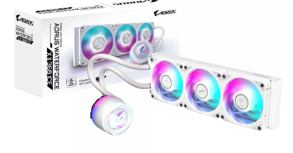 AORUS WATERFORCE X II 360 ICE Liquid CPU Cooler — 360mm Radiator with ...