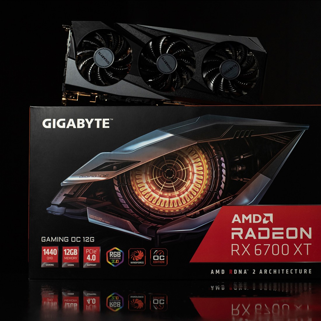 GIGABYTE RX 6700 XT GAMING OC 12G Graphics Card, WINDFORCE 3X Cooling ...