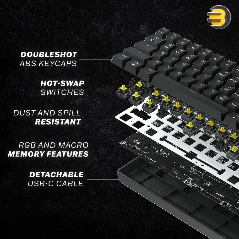 HK GAMING GK61 Mechanical Gaming Keyboard — 61 Keys Multi Color RGB ...