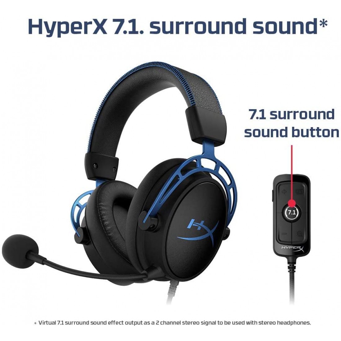 HyperX Cloud Alpha S - PC Gaming Headset, 7.1 Surround Sound ...