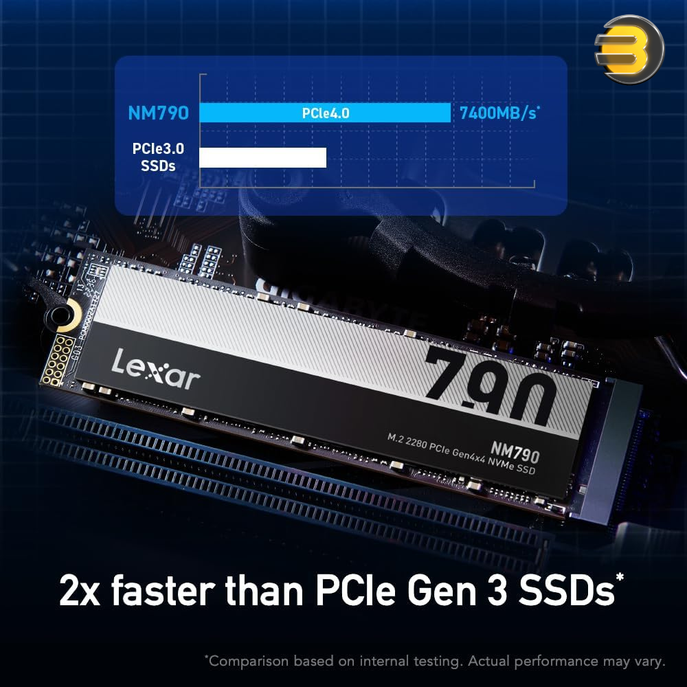 Lexar NM790 SSD 1TB PCIe Gen4 NVMe M.2 2280 Internal Solid State Drive ...