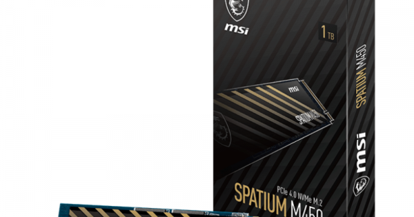 MSI SPATIUM M450 PCIe 4.0 NVMe M.2 1TB SSD – 3600MB/s Read, 3000MB/s ...