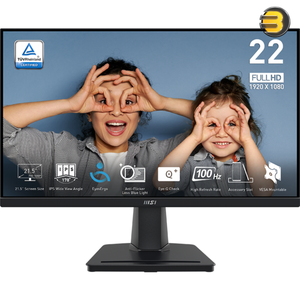MSI PRO MP225 21.5 Inch Full HD Office Monitor — 1920 x 1080 IPS Panel ...