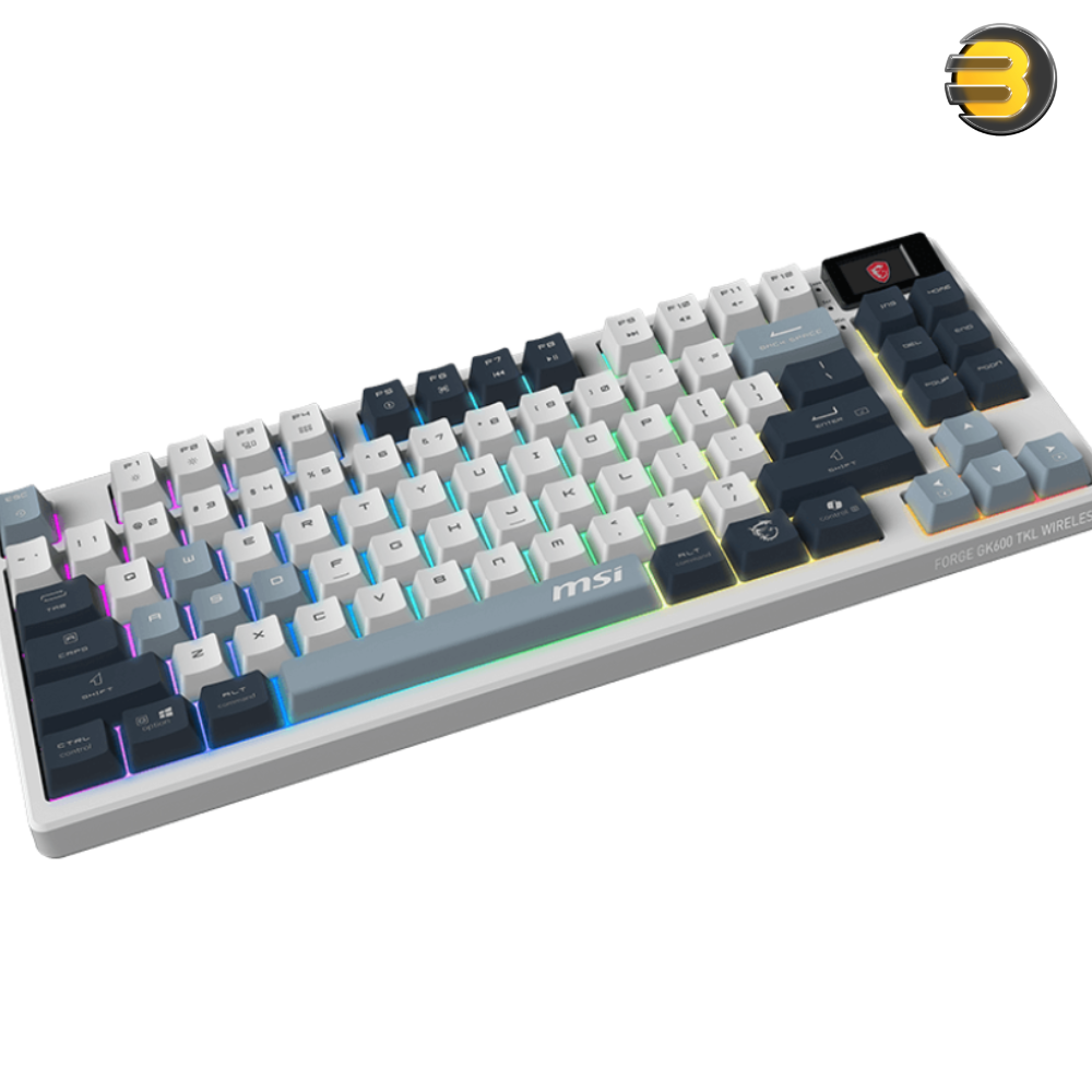 MSI FORGE GK600 TKL WIRELESS SKY Tenkeyless Mechanical Keyboard — Hot ...