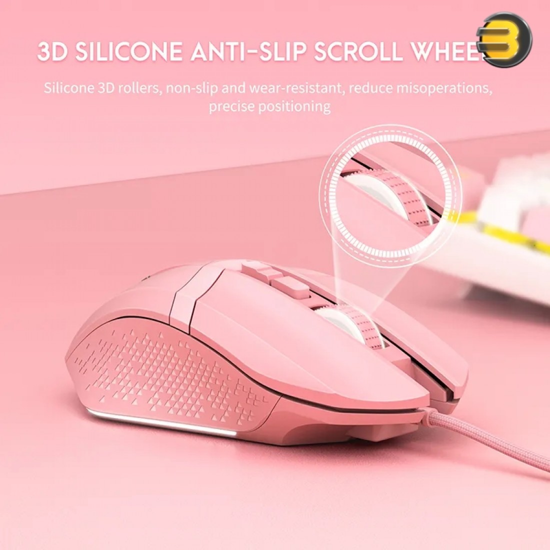ONIKUMA CW921 Ergonomics Adjustable 3600 DPI Optical Gamer Mice Pink ...