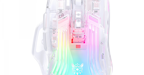 ONIKUMA CW923 Transparent Wired Gaming Mouse RGB White — Optical Sensor ...