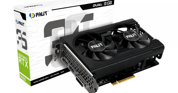 Palit RTX 3050 Dual 8GB GDDR6 Graphics Card - 1777MHz Boost Clock ...