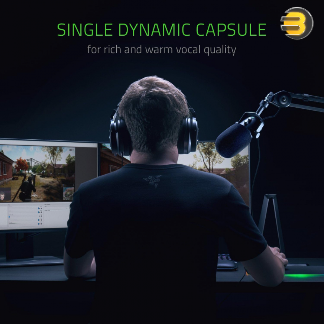 Razer Seiren Elite Studio — Grade Multi-Pattern USB Digital Microphone ...