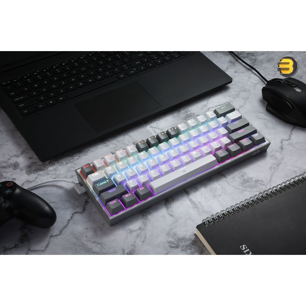 Redragon K617 FIZZ 60 Wired RGB Gaming Keyboard 61 Keys Compact ...