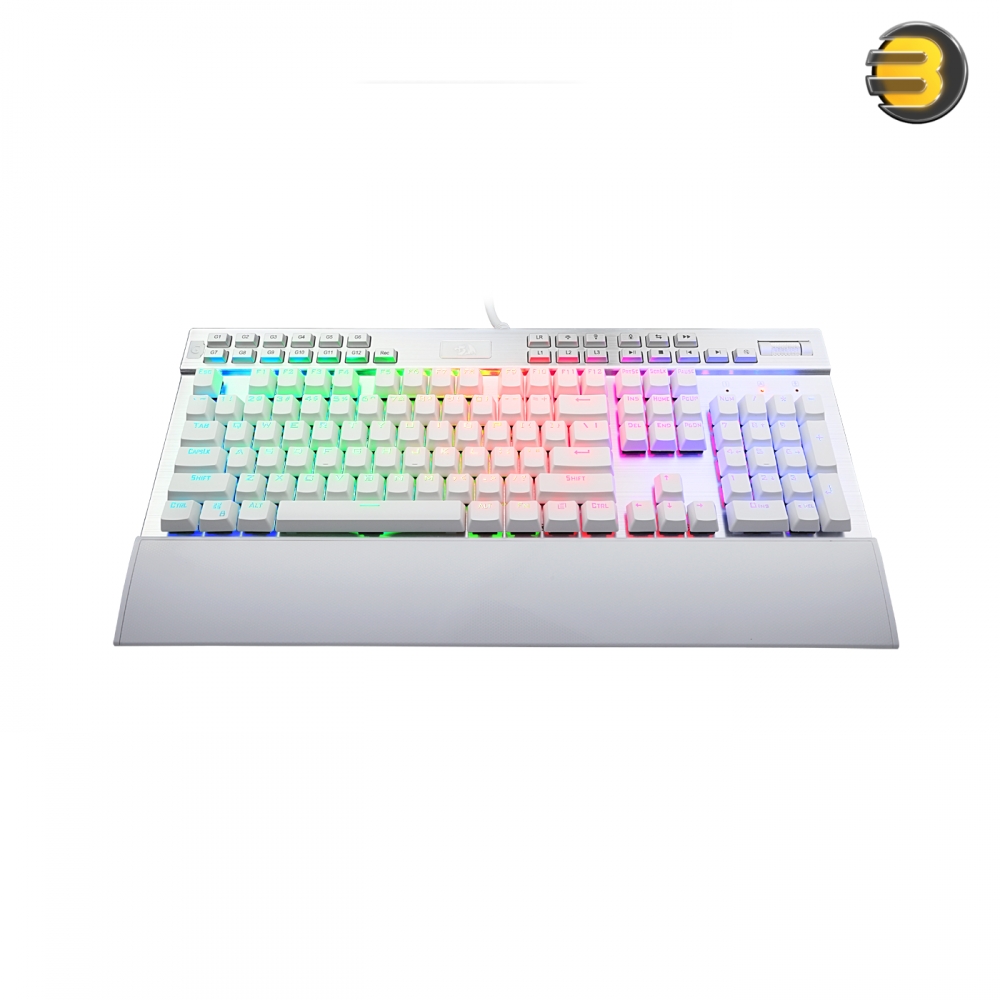 Redragon K550W RGB Yama 131 Key RGB LED Illuminated Backlit White ...