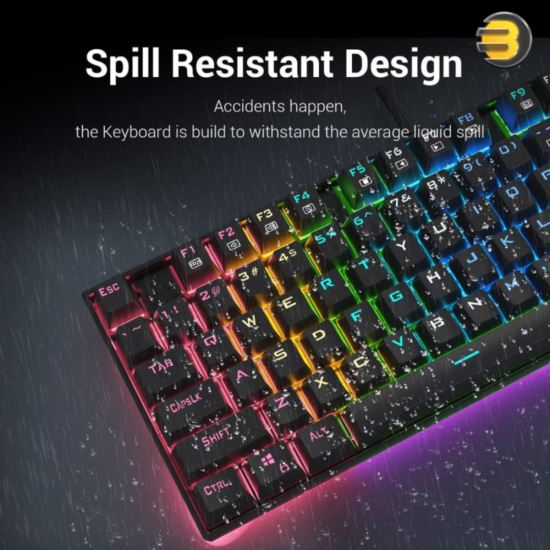 Redragon K552-R KUMARA RAINBOW Backlit Mechanical Gaming Keyboard ...