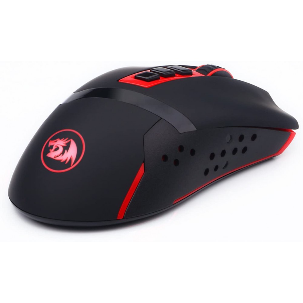Redragon M692 Wireless Gaming Mouse RED LED Backlit MMO 9 Button ...