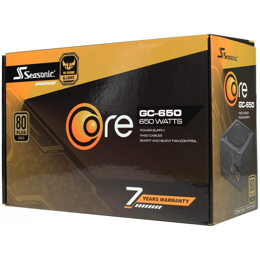 Seasonic Core GC-650,650W 80 Gold,Direct Output, Smart & Silent Fan ...