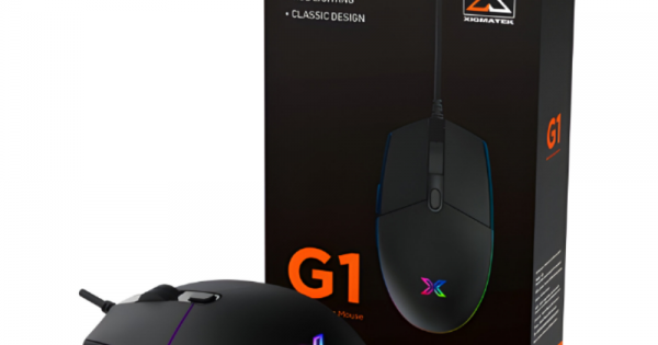 XIGMATEK G1 RGB Gaming Mouse — 6-Button USB Wired, 1.6m Black Sleeved ...
