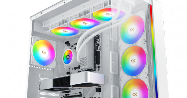 XIGMATEK AQUA Ultra Air Arctic 7 ARGB Fans — White,EATX,U3x2+U2x2+Type ...