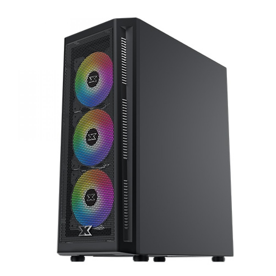 XIGMATEK Master X Gaming MID-TOWER CASE Rainbow RGB Fans 600W PSU - EN46331