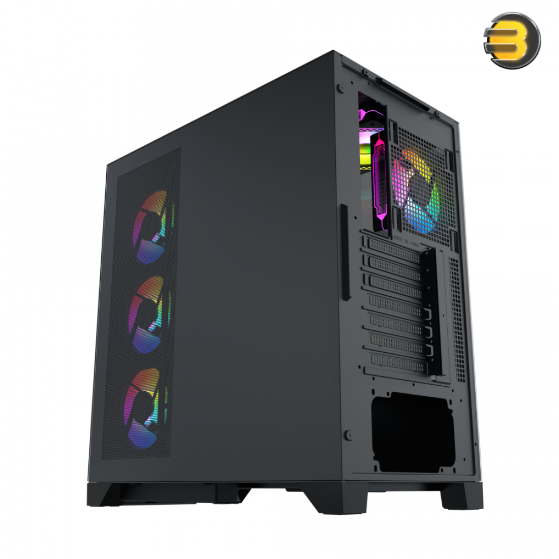 XIGMATEK Endorphin Ultra Black With 5 ARGB Fans — ATX, U3x1 & Type Cx1 ...
