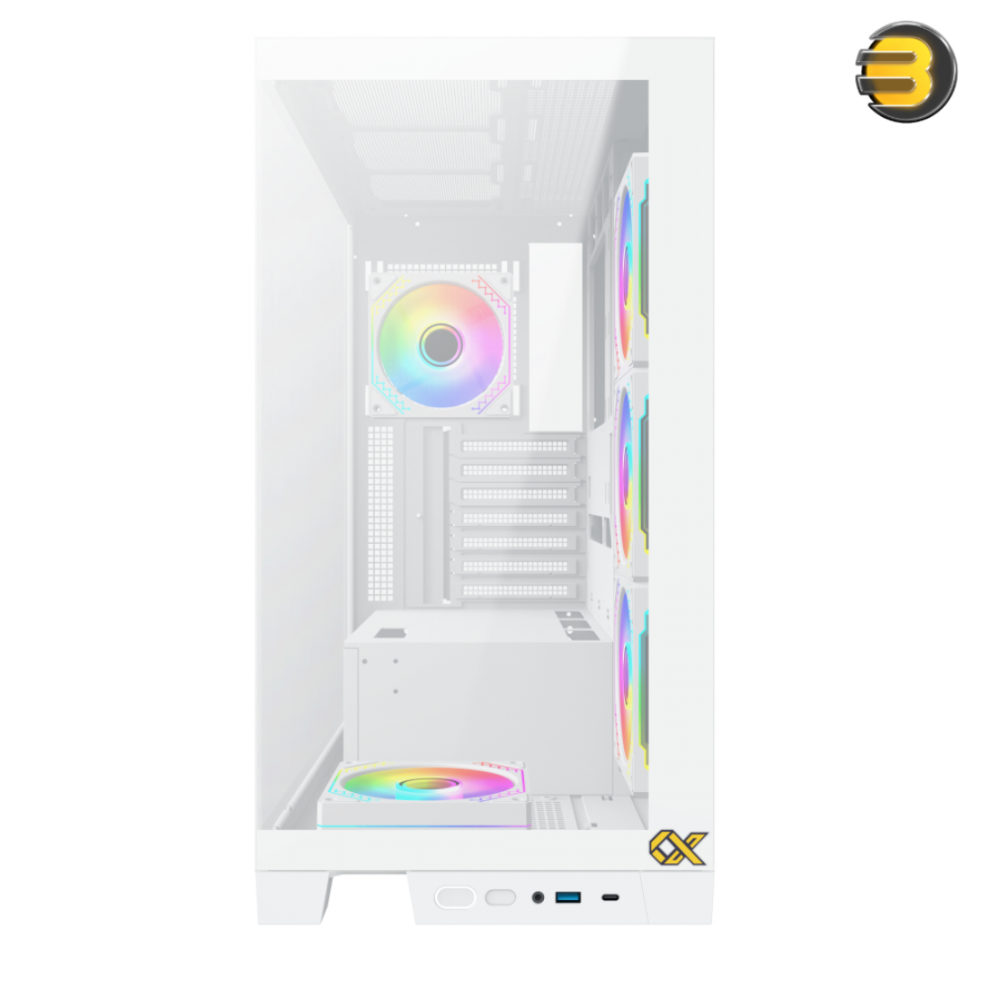 XIGMATEK Endorphin Ultra Arctic White With 5 ARGB Fans — ATX, U3x1 ...